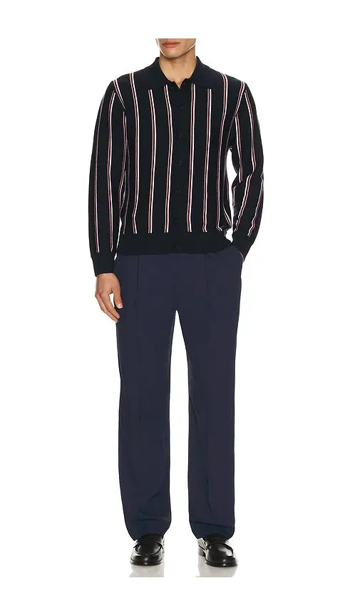 Simkhai Elio Striped Cardigan - Black