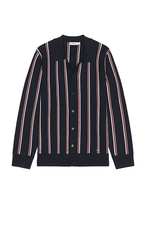 Simkhai Elio Striped Cardigan - Black