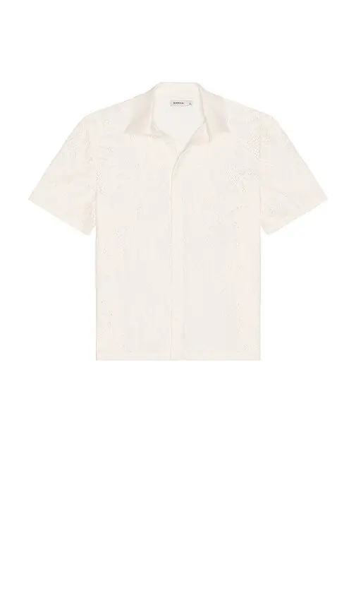 Simkhai Conrad Short Sleeve Shirt In . Also - White