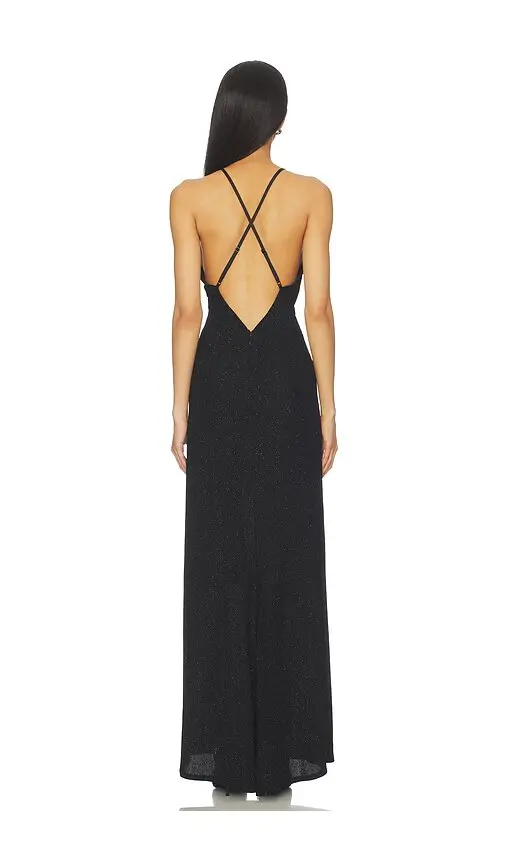 Nbd Tracy Gown With Plunging Neckline And Slit