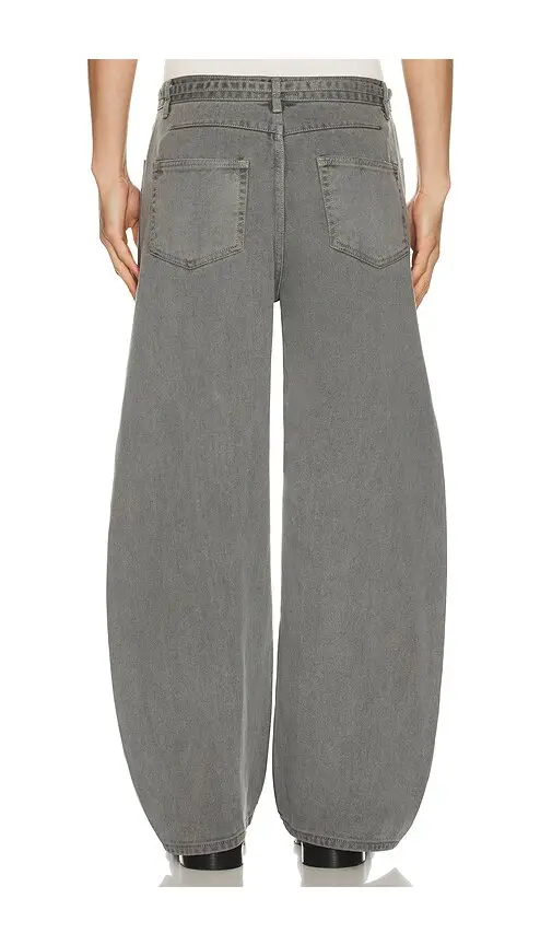 LE17SEPTEMBRE Garment Dyed Curved Jeans