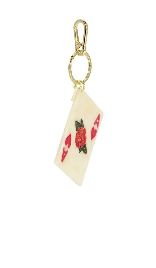 SOLAR ECLIPSE Hand-painted Ace Of Hearts Bag Charm + Keychain