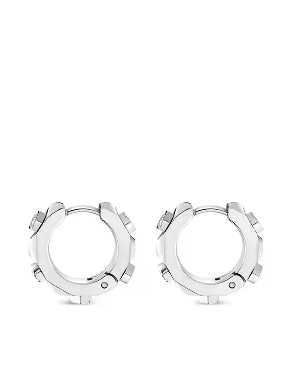 Philipp Plein Stainless Steel Hoop Earrings