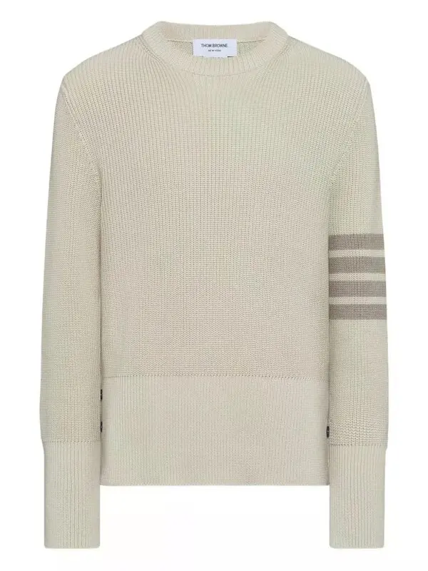 Thom Browne 4-bar Knit Sweater - Neutrals