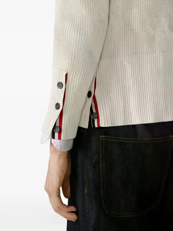 Thom Browne 4-bar Knit Sweater - Neutrals