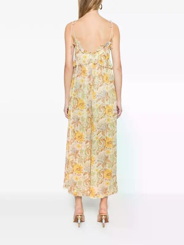 Zimmermann Ruffled Floral Jumpsuit