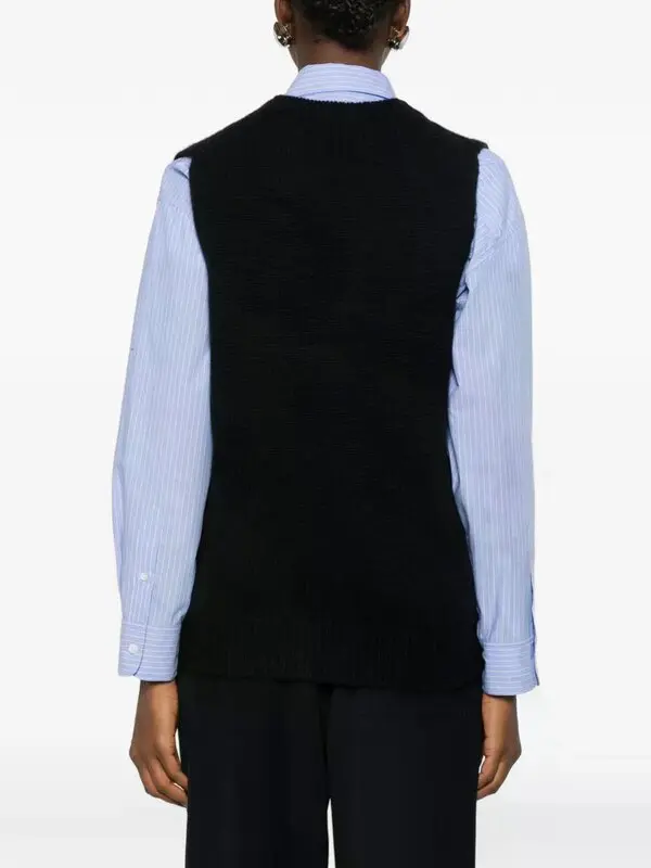 THE ROW Marte Ribbed-knit Vest - Blue
