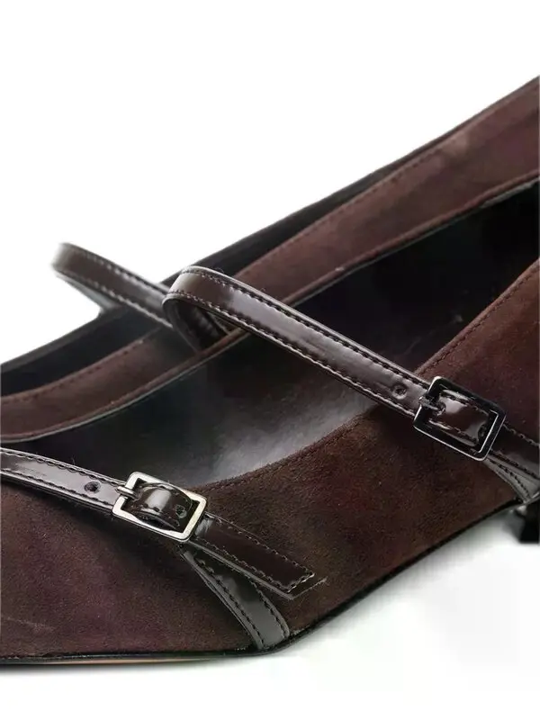 POCHE PARIS Buckle-strap Pumps - Brown