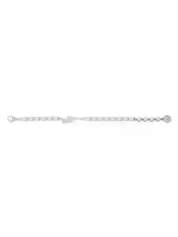 Philipp Plein Thunder Lady Stainless Steel Bracelet With Preciosa Crystals And Cubic Zirconia - Silver