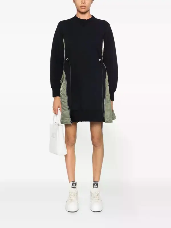 Sacai Paneled Mini Dress - Blue