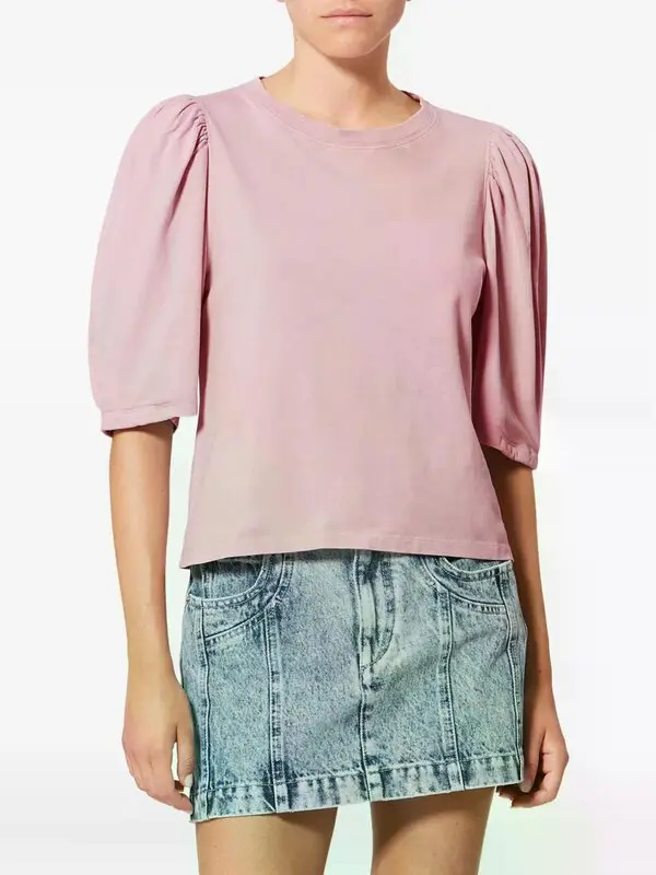 Isabel Marant Étoile Puff Sleeve Cotton T-shirt - Pink