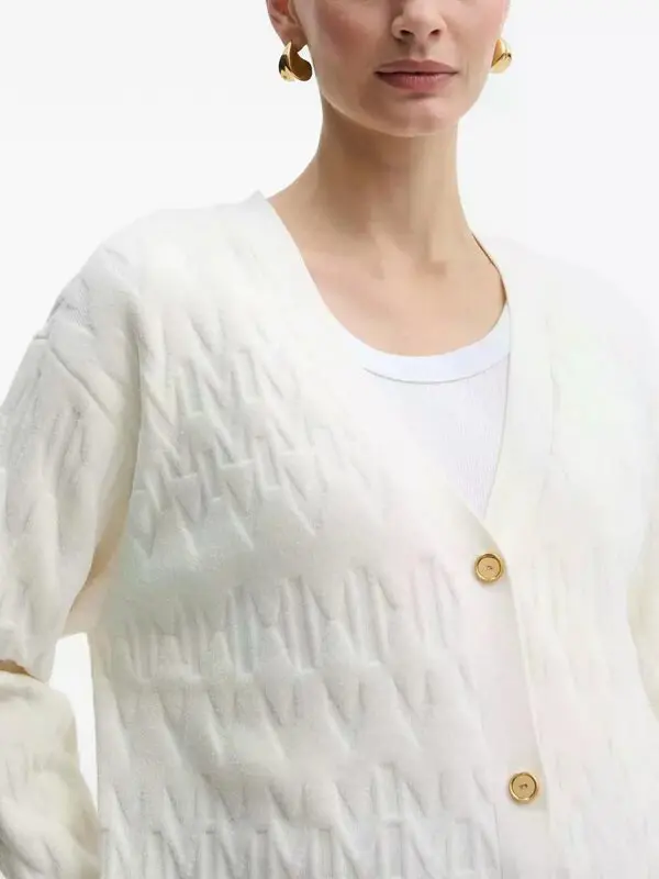 MARCIANO Buttoned V-neck Cardigan - White