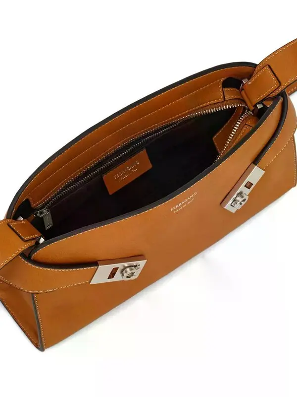 FERRAGAMO Small Hug Messenger Bag - Brown