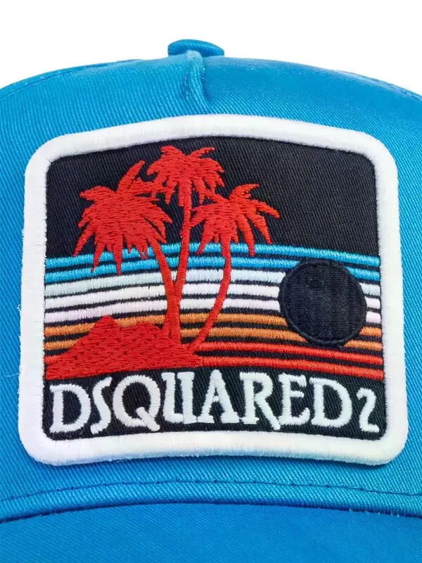 Dsquared2 Patch Detail Baseball Cap - Blue
