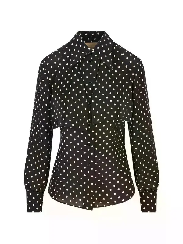 Valentino Garavani Polka Dot Silk Shirt - Black
