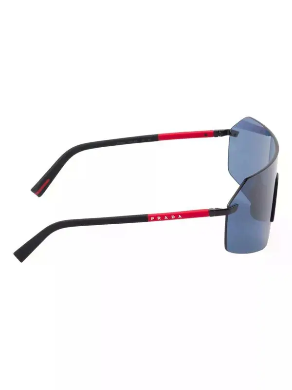 Prada Linea Rossa Rimless Sports Sunglasses - Black