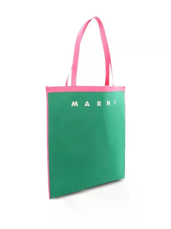 Marni Logo-detail Tote Bag - Green