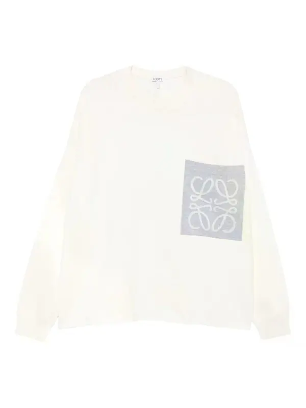 Loewe Anagram-patch Sweatshirt - Neutrals