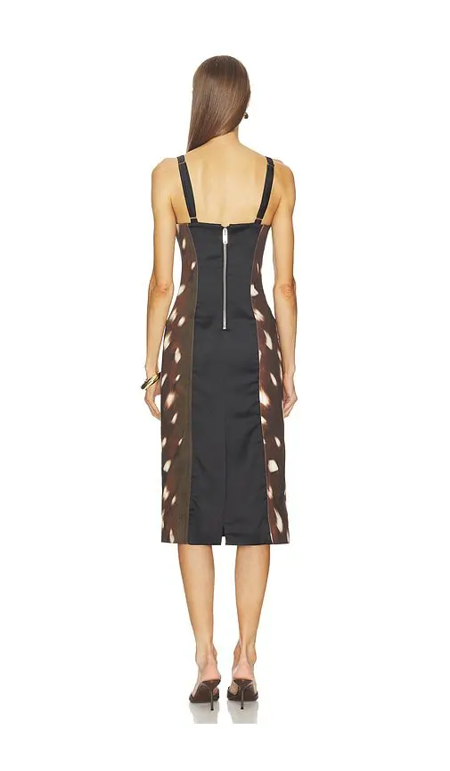 VAILLANT Drill Bustier Midi Dress In . Also