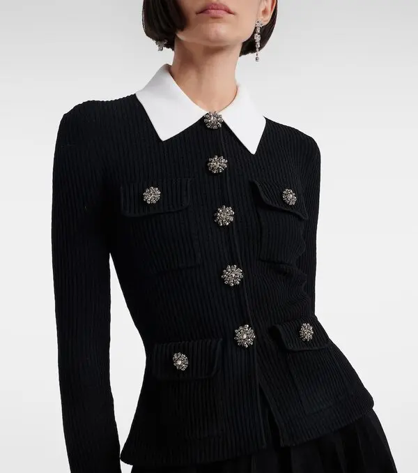 SELF-PORTRAIT Embellished Pleated Minidress