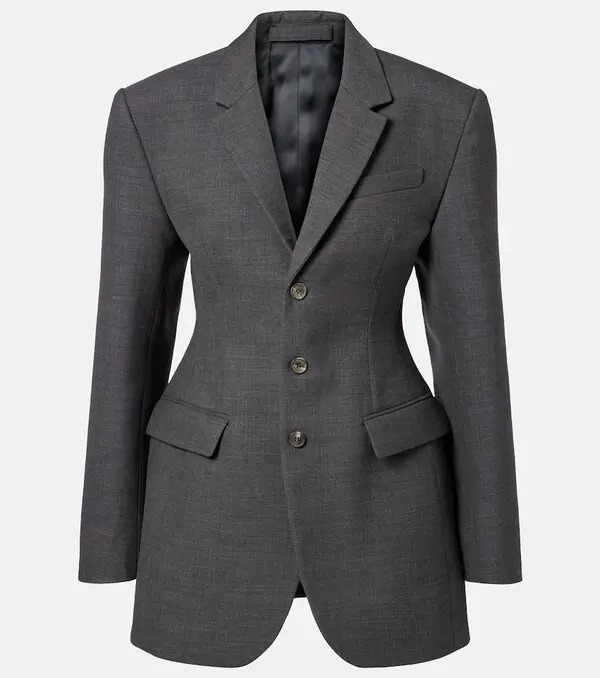 Wardrobe.NYC Peplum Virgin Wool Blazer