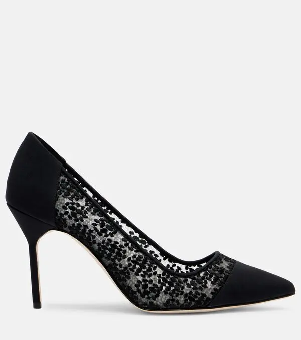 Manolo Blahnik Capcour 90 Lace Pumps