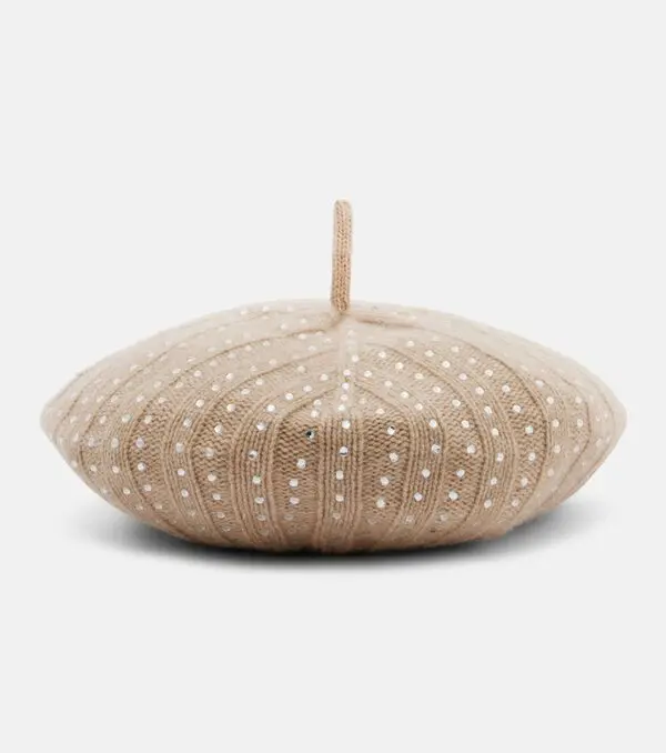 Max Mara Embellished Cashmere Beret