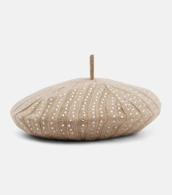 Max Mara Embellished Cashmere Beret