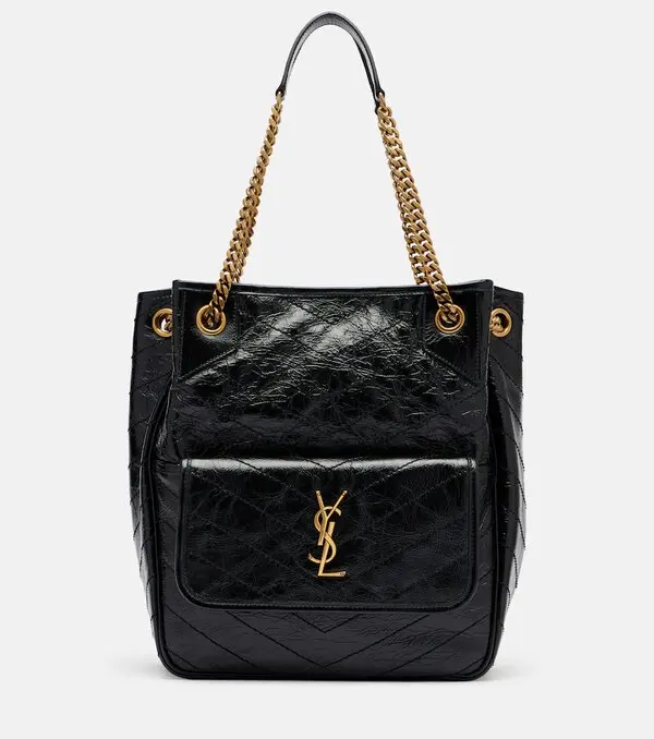 Saint Laurent Niki Small Leather Tote Bag - Black
