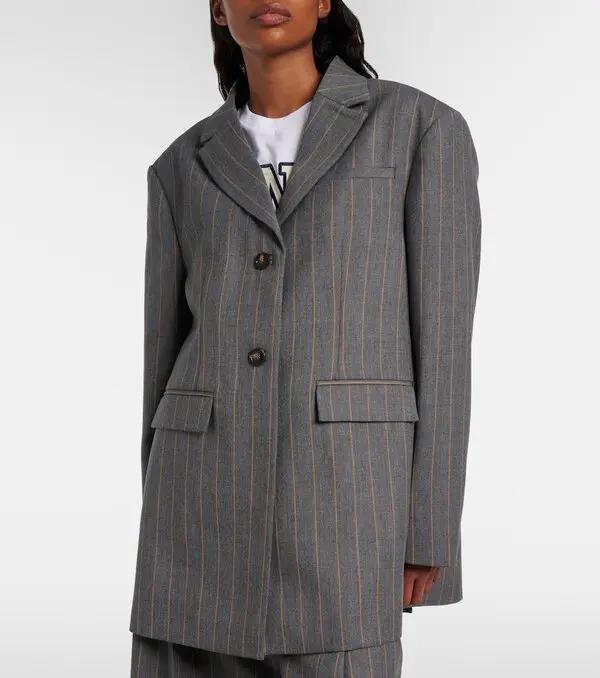 GANNI Pinstripe Blazer