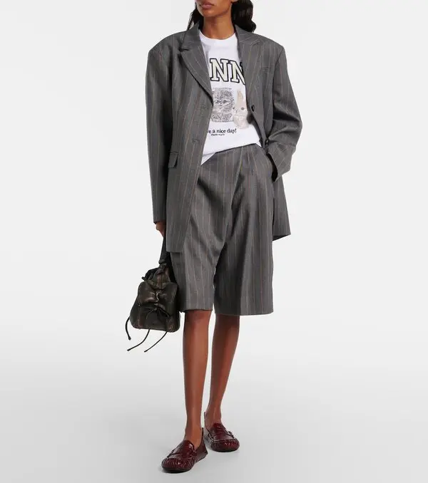 GANNI Pinstripe Blazer