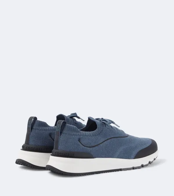 Brunello Cucinelli Techno Knit Lace-up Sneakers