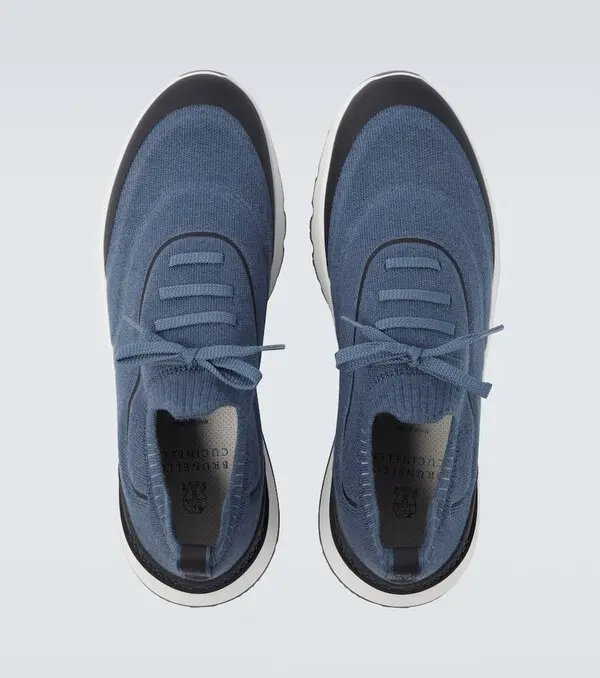 Brunello Cucinelli Techno Knit Lace-up Sneakers