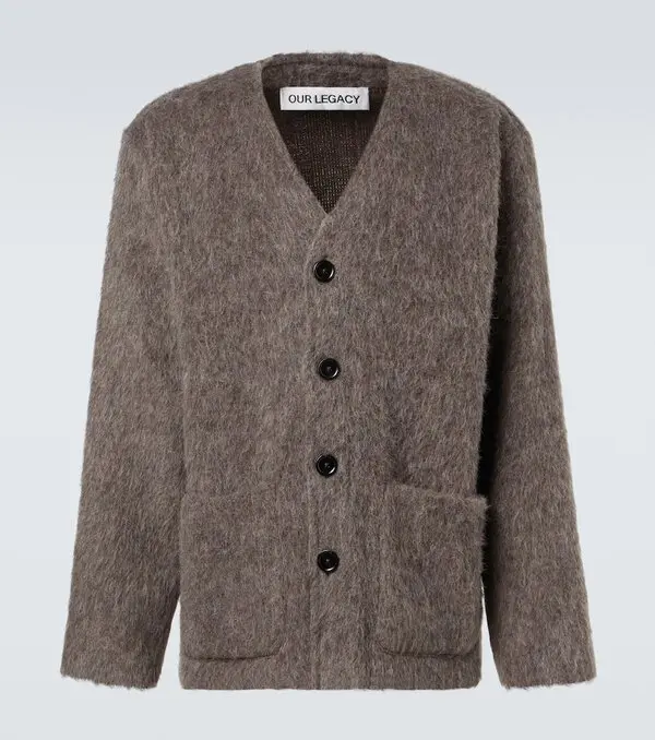 Our Legacy Cardigan With Leather Trims
