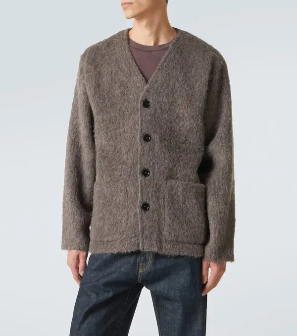 Our Legacy Cardigan With Leather Trims