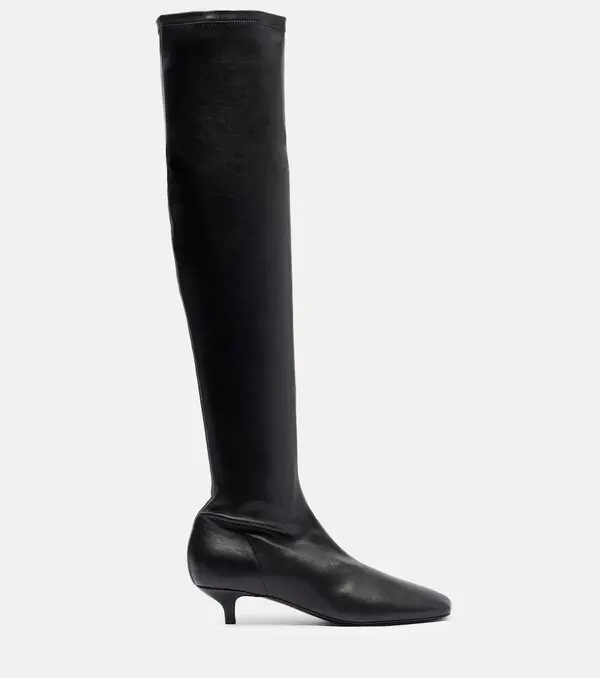 TOTEME Over-the-knee Leather Boots - Black