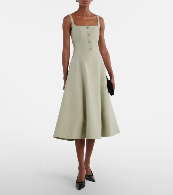 Altuzarra Orrie Cotton-blend Midi Dress