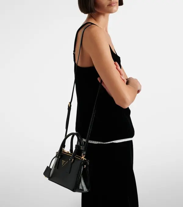 Prada Galleria Leather Top-handle Bag - Black