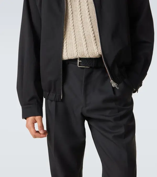 TOD'S Braided Suede Belt - Black
