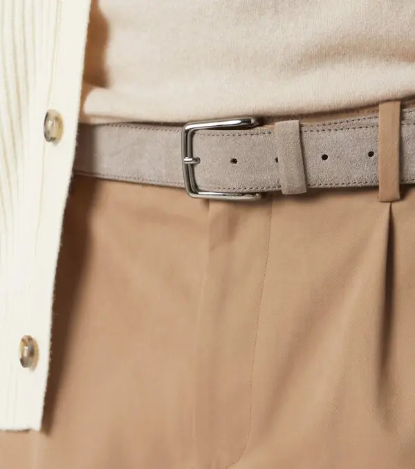 TOD'S Suede Belt - Grey