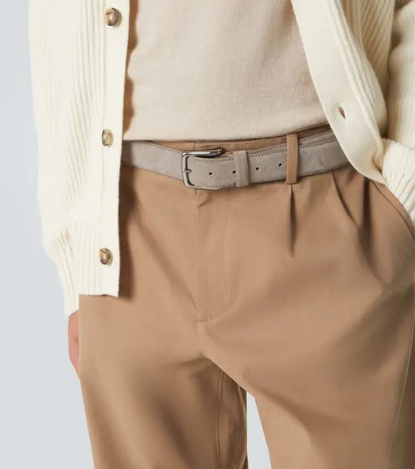TOD'S Suede Belt - Grey