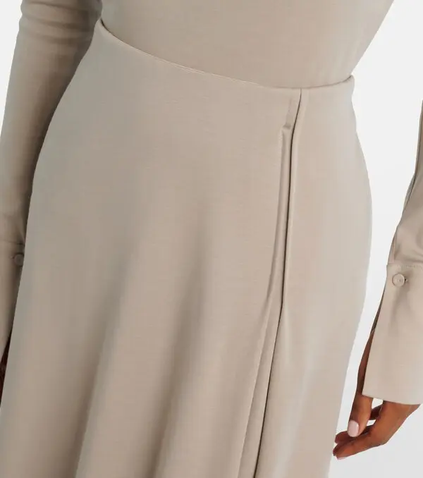 Max Mara Tilla' Virgin Wool Maxi Skirt - Beige