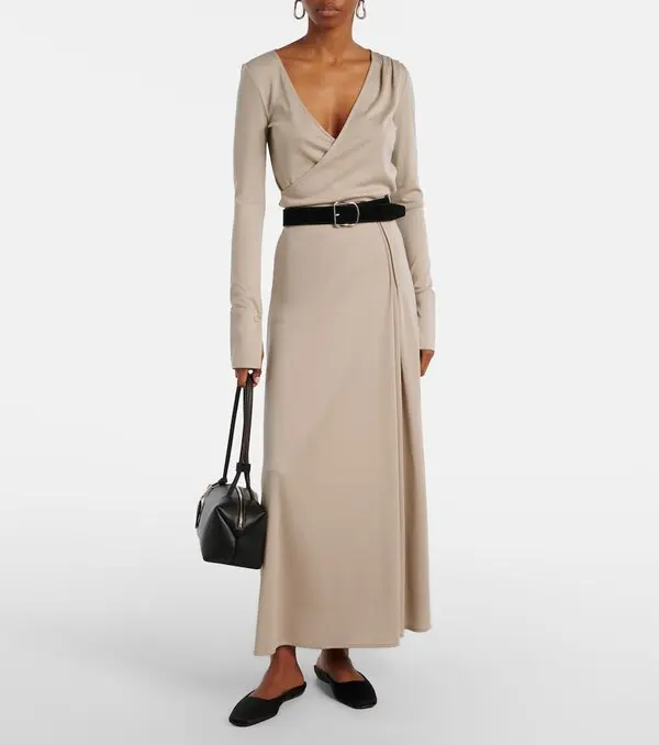 Max Mara Tilla' Virgin Wool Maxi Skirt - Beige