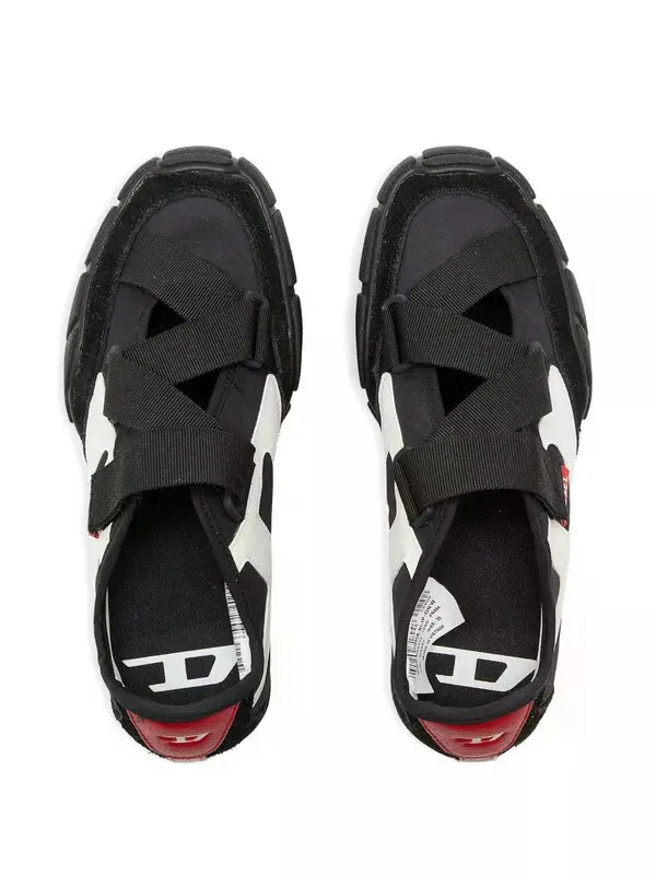 DIESEL® S-pagodha Slip-on Sneakers With Suede Trims And Logo Detail - Black