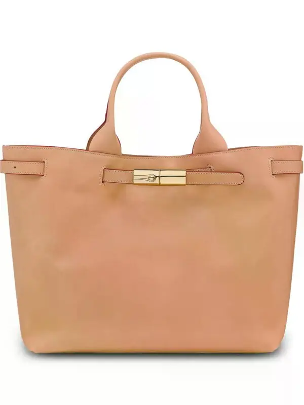 Longchamp Le Roseau L Leather Tote Bag