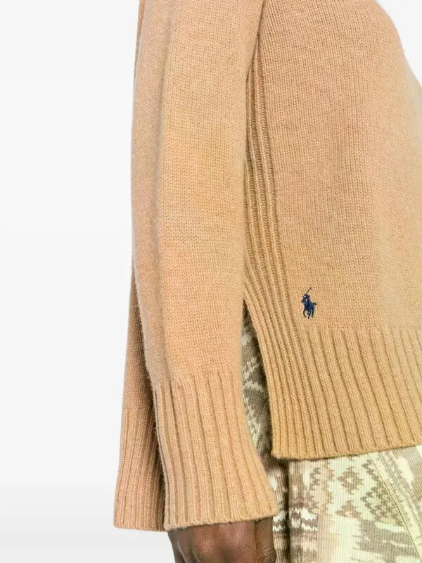 Polo Ralph Lauren Camel Wool-cashmere Blend Roll Neck Jumper