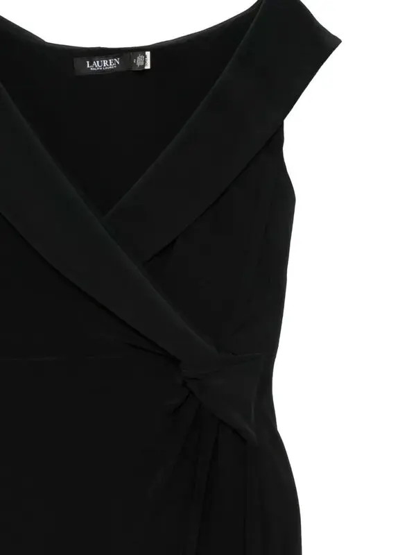 Ralph Lauren Sleeveless Cross-over Knot Maxi Dress