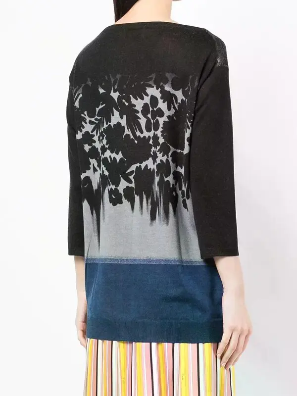 Prada Floral-print Wool-silk Blend Knitted Top