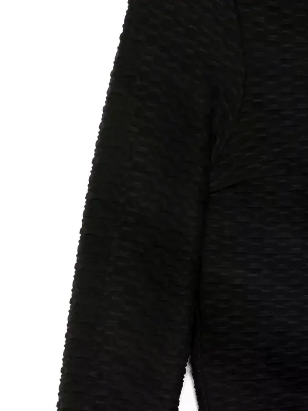 DUSKII Long Sleeve Textured Top - Black