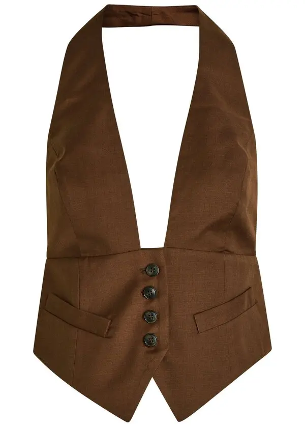 Ronny Kobo Alesis Woven Top - Brown